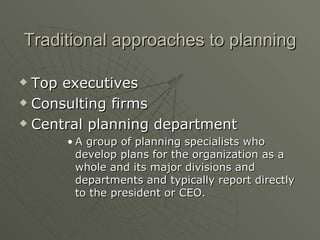 Organizational Planning & Goal Setting | PPT