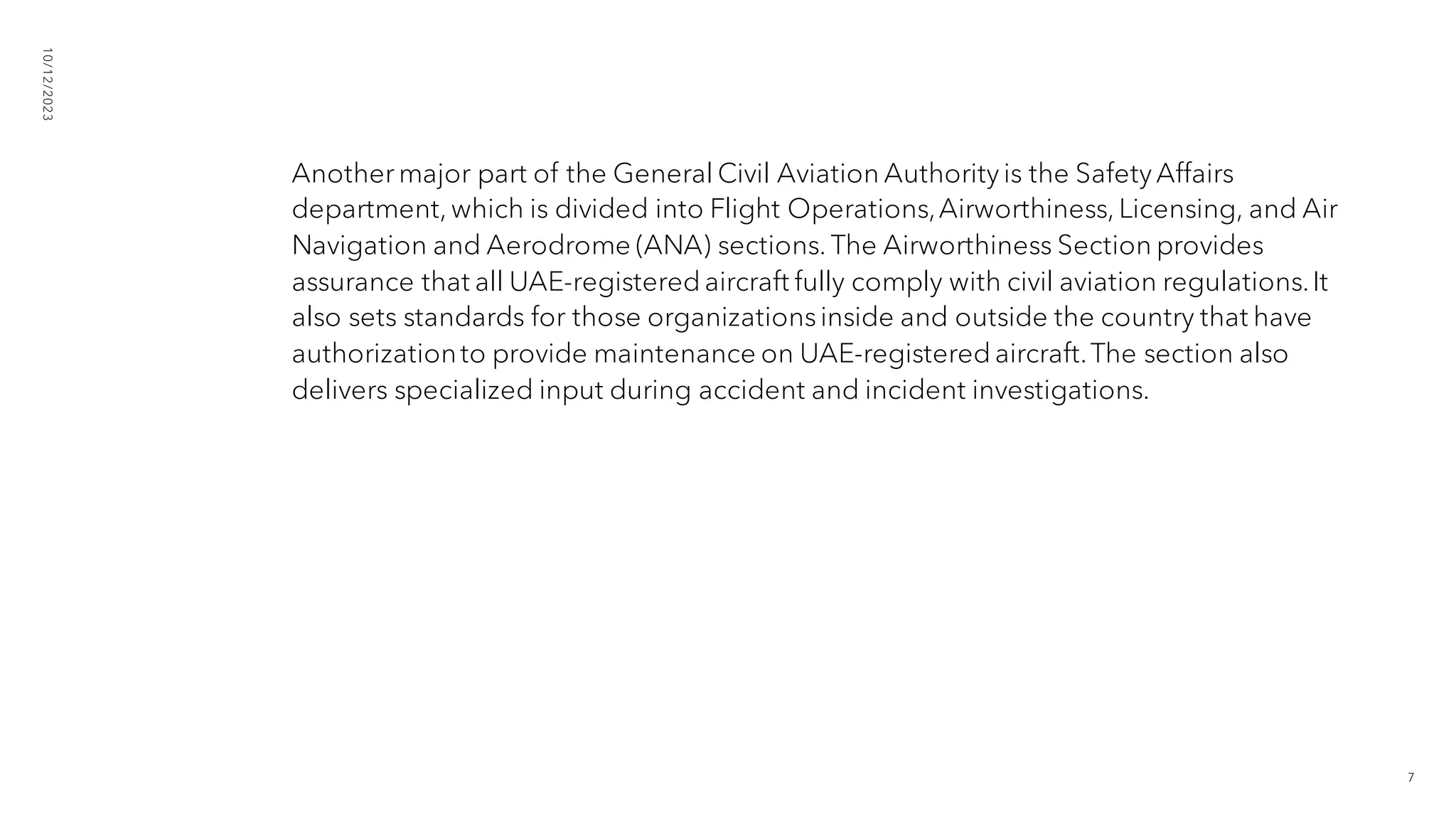 Organizational Principles of UAE’s General Civil Aviation Authority | PDF