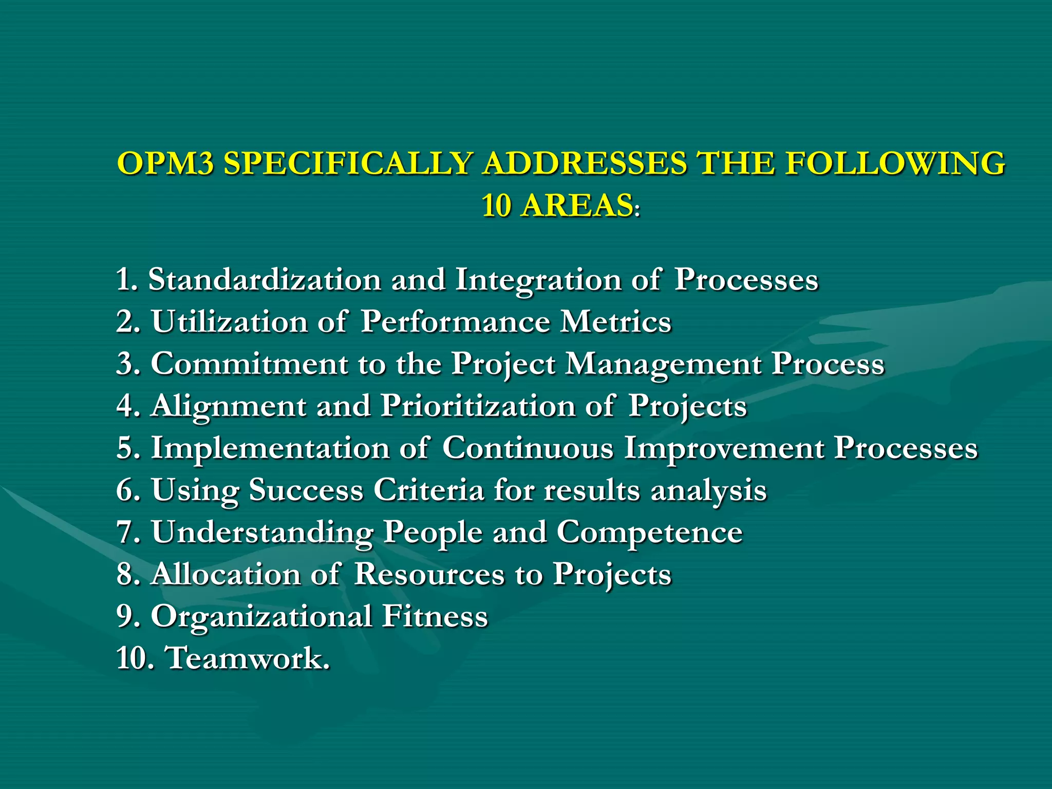 Organizational Project Management Maturity Model (opm3.03) - PowerPoint ...