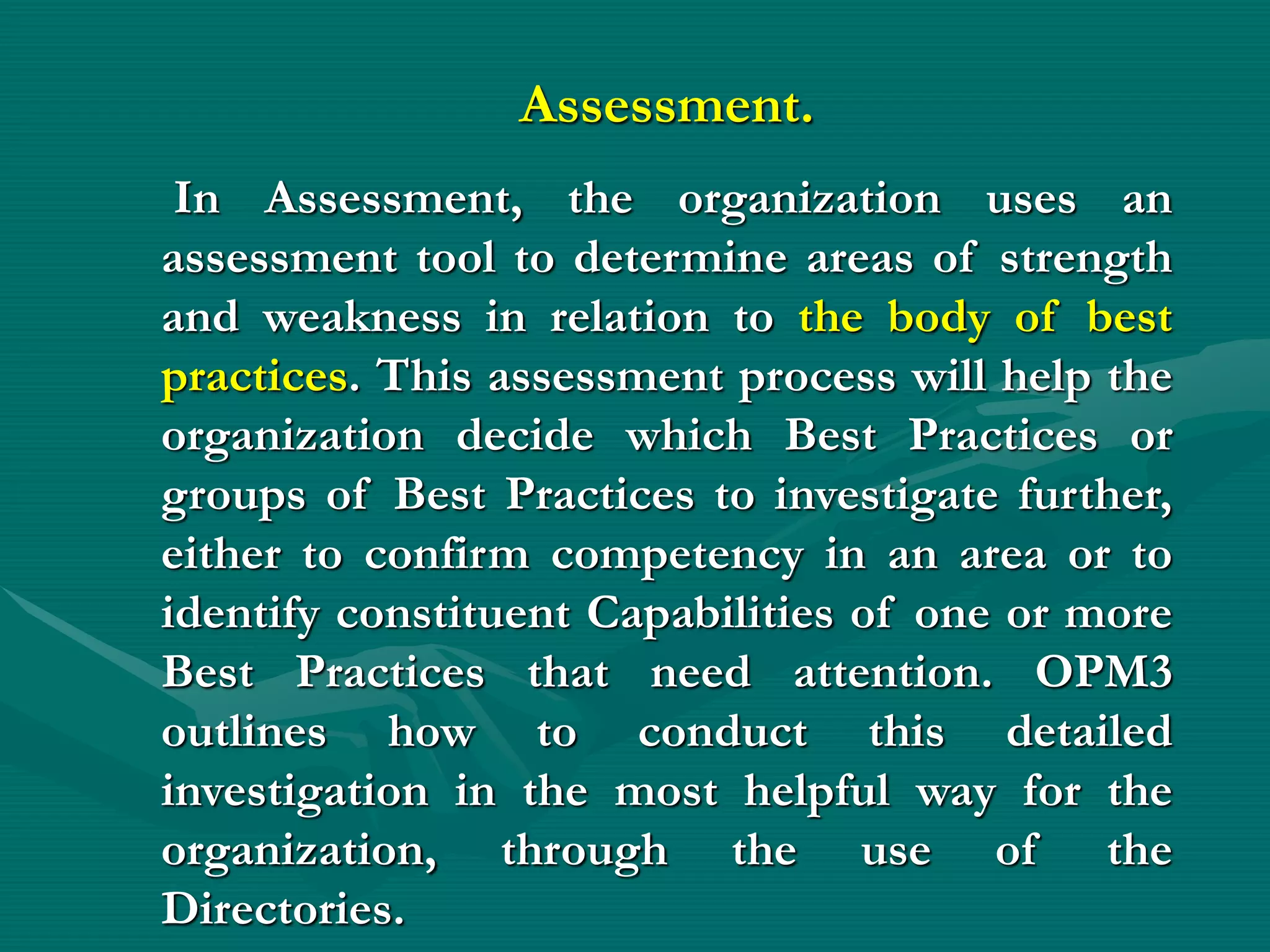 Organizational Project Management Maturity Model (opm3.03) - PowerPoint ...