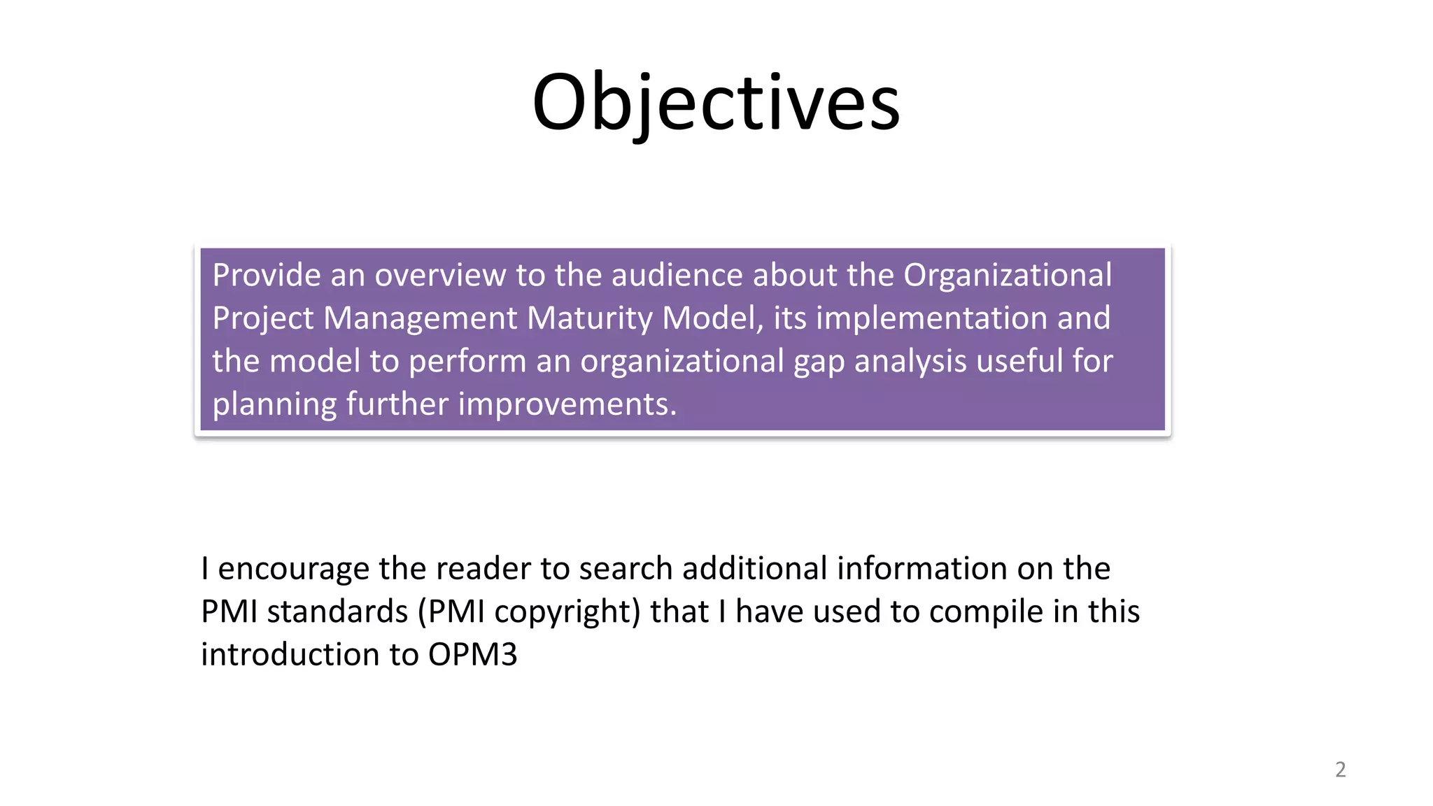 Organizational project maturity model (opm3) | PDF