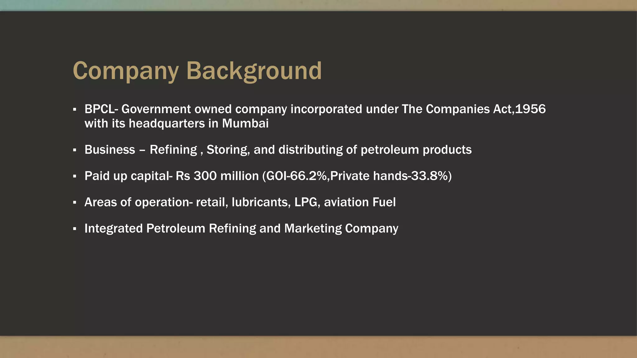 Organizational redesign at Bharat Petroleum Corporation Limited | PPTX