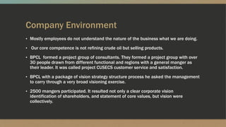 Organizational redesign at Bharat Petroleum Corporation Limited | PPTX