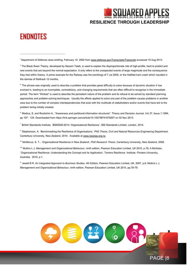 Organizational Resilience Model | PDF