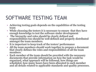 Organizational responsibilities and test automation | PPT