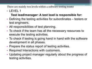 Organizational responsibilities and test automation | PPT