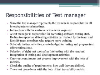 Organizational responsibilities and test automation | PPT