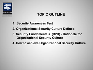Organizational Security Culture : A New Business Paradigm by JMSupan ...