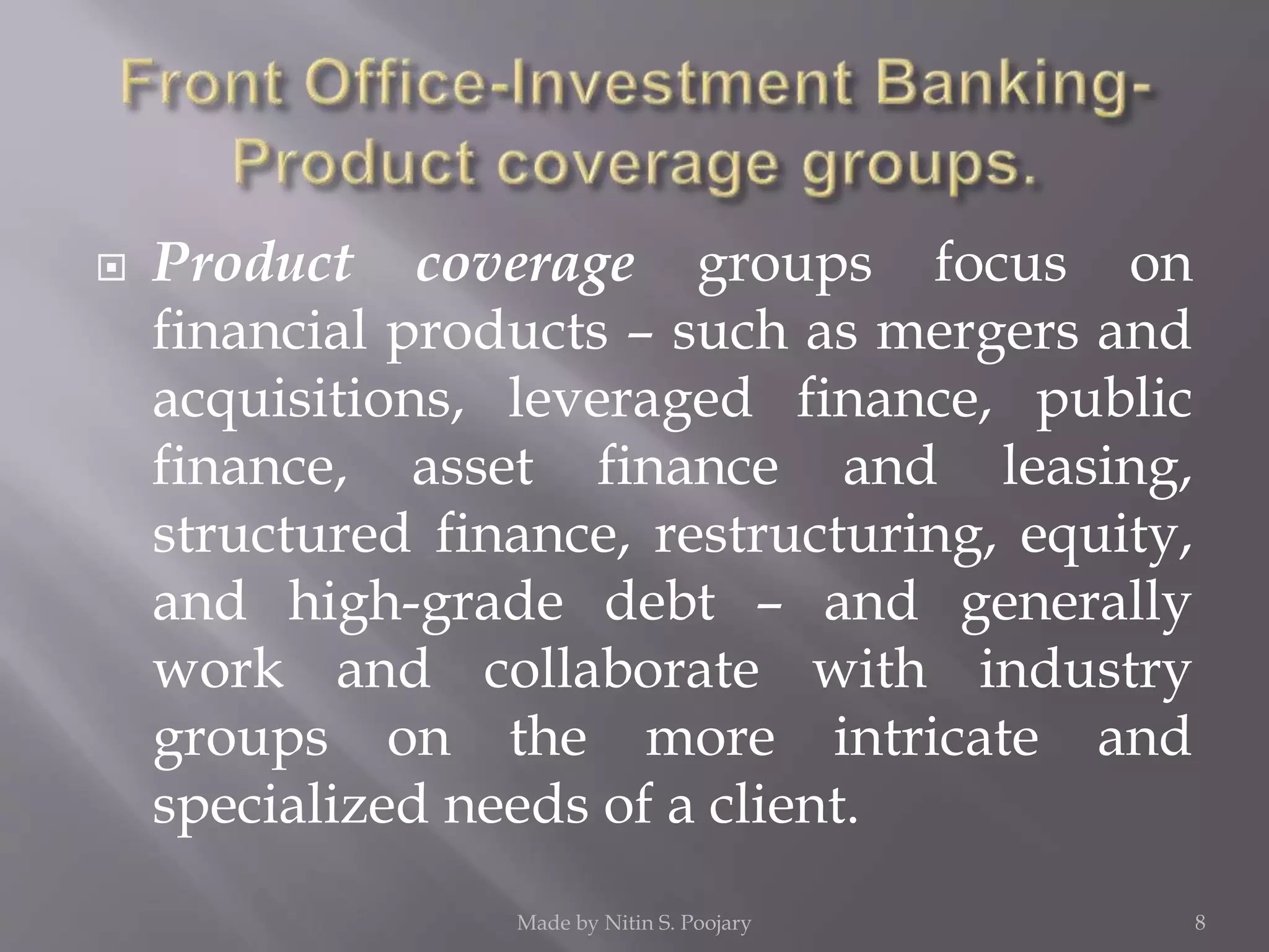 Organizational setup of a bank treasury | PPTX