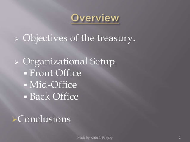 Organizational setup of a bank treasury | PPTX | Stocks and Bonds ...