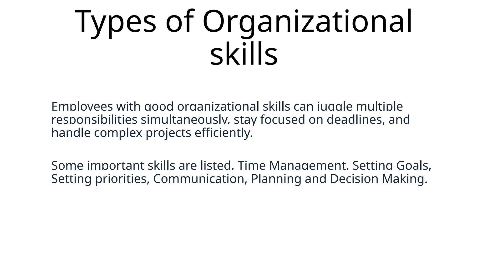 Organizational Skills / Organizational abilitiese | PPTX | Business ...