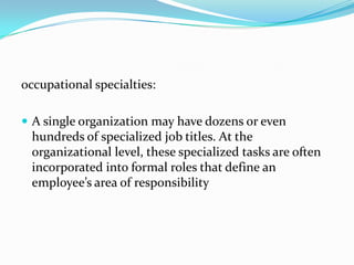 Organizational sructure | PPTX | Business | Business and Finance