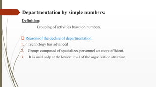 Organizational Structure: Departmentation | PPTX