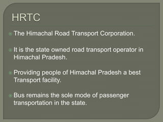 Organizational structure of HRTC | PPTX