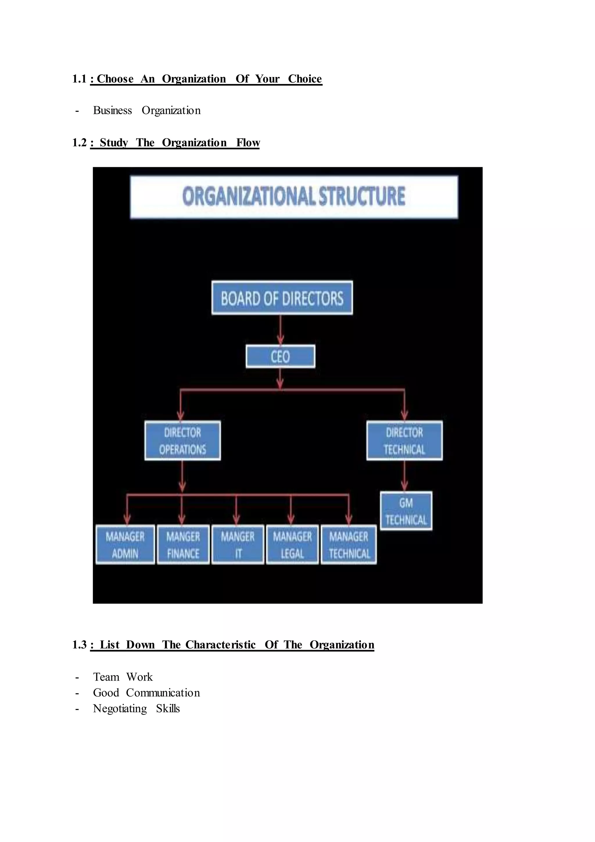 Modul 2 : Organizational structure ( Ncs ) | DOCX