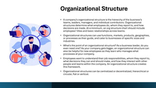 Organizational Structure Running A Successful Business | PDF