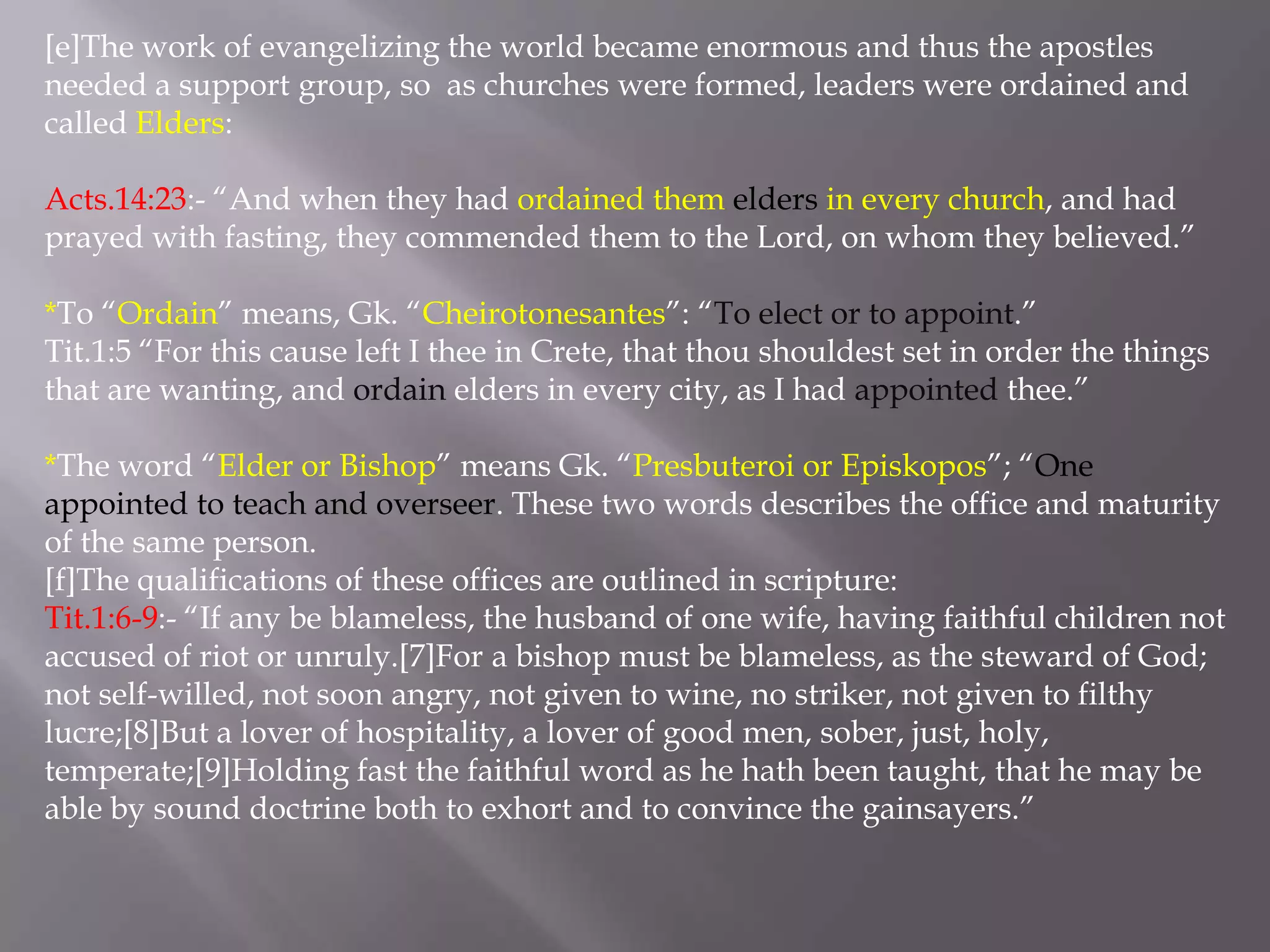 Organizational structure and Church Governance slides | PPTX