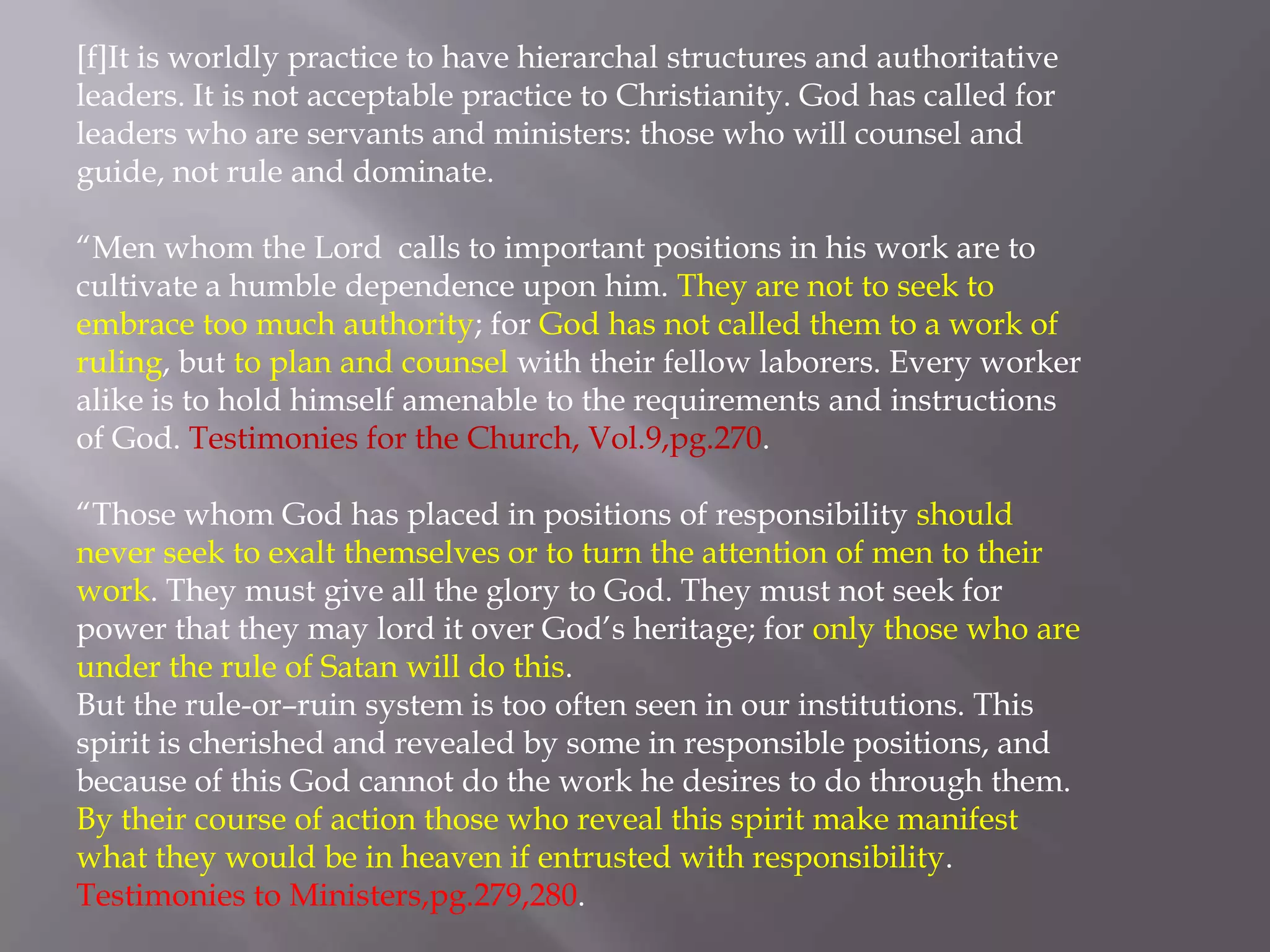 Organizational structure and Church Governance slides | PPTX