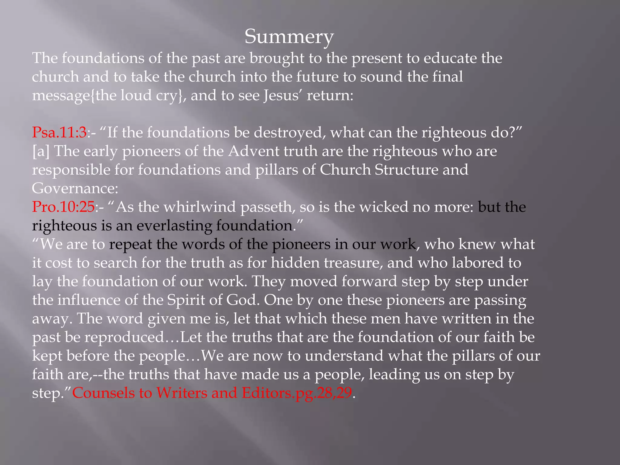 Organizational structure and Church Governance slides | PPTX