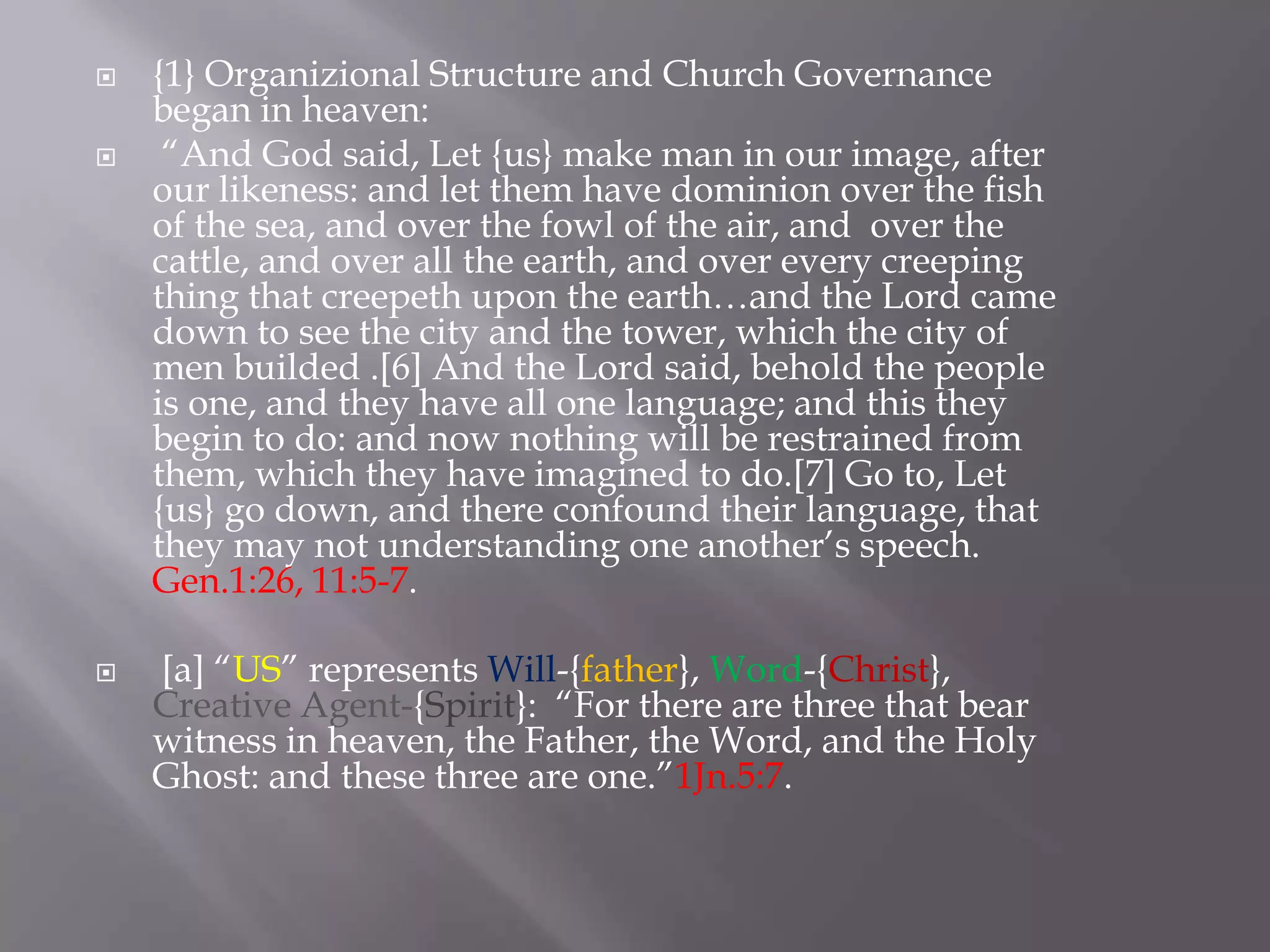 Organizational structure and Church Governance slides | PPTX