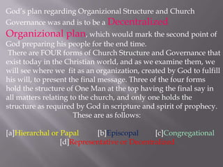 Organizational structure and Church Governance slides | PPTX