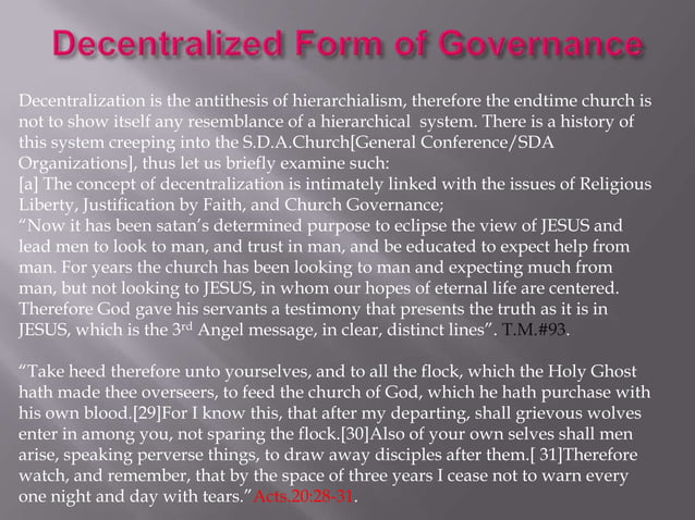 Organizational structure and Church Governance slides | PPTX