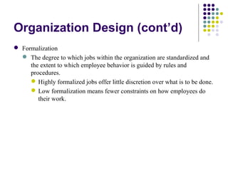 Formalization In Organizational Structure