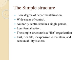 Organizational structure and design | PPTX