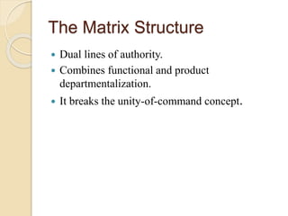 Organizational structure and design | PPTX