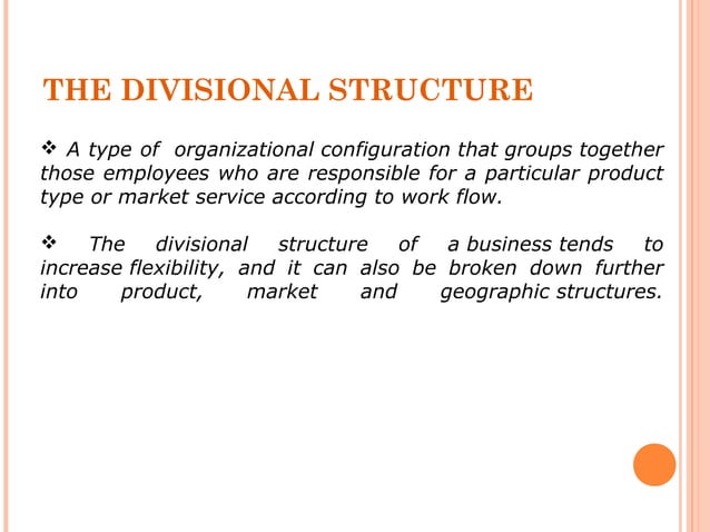 Organizational structure and design and types | PPT