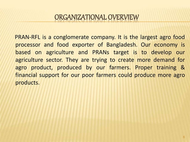 Organizational structure and design of Pran-RFL group | PPTX | Large ...