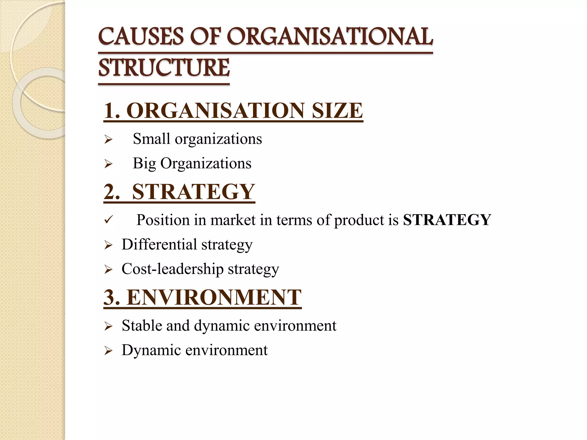 Organizational structure and its environment | PPTX