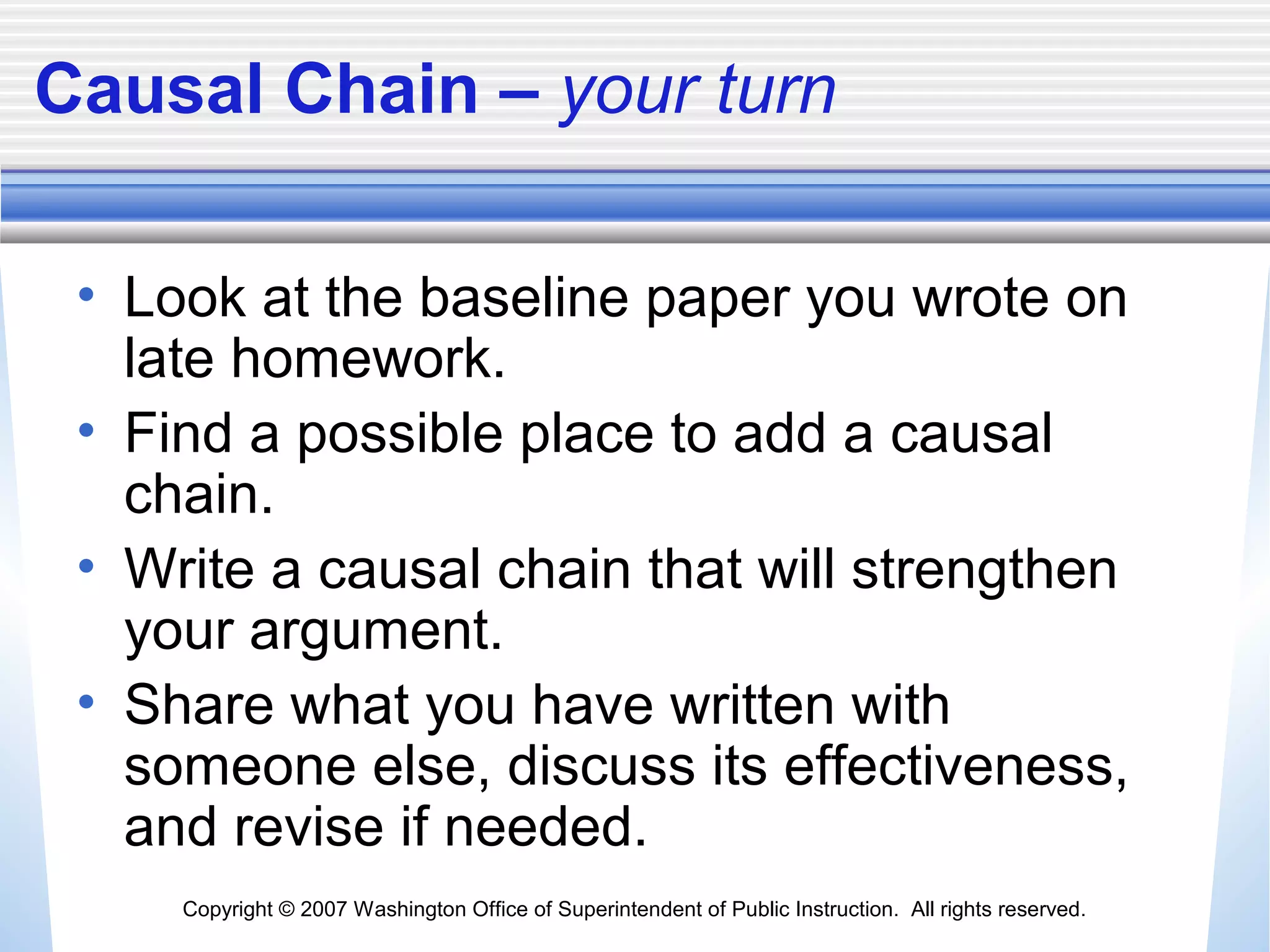 Organizational structure – causal chain | PPT