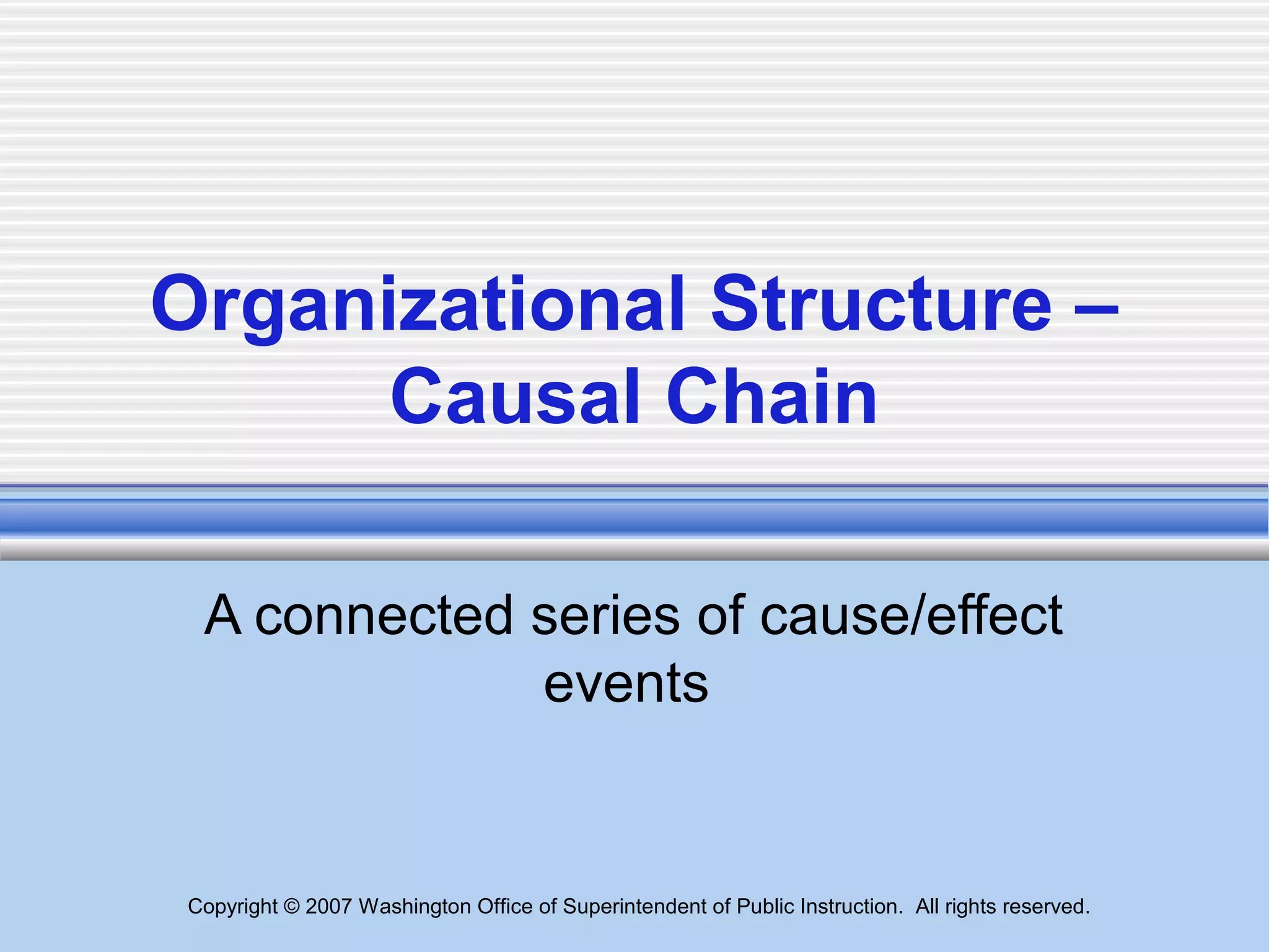 Organizational structure – causal chain | PPT