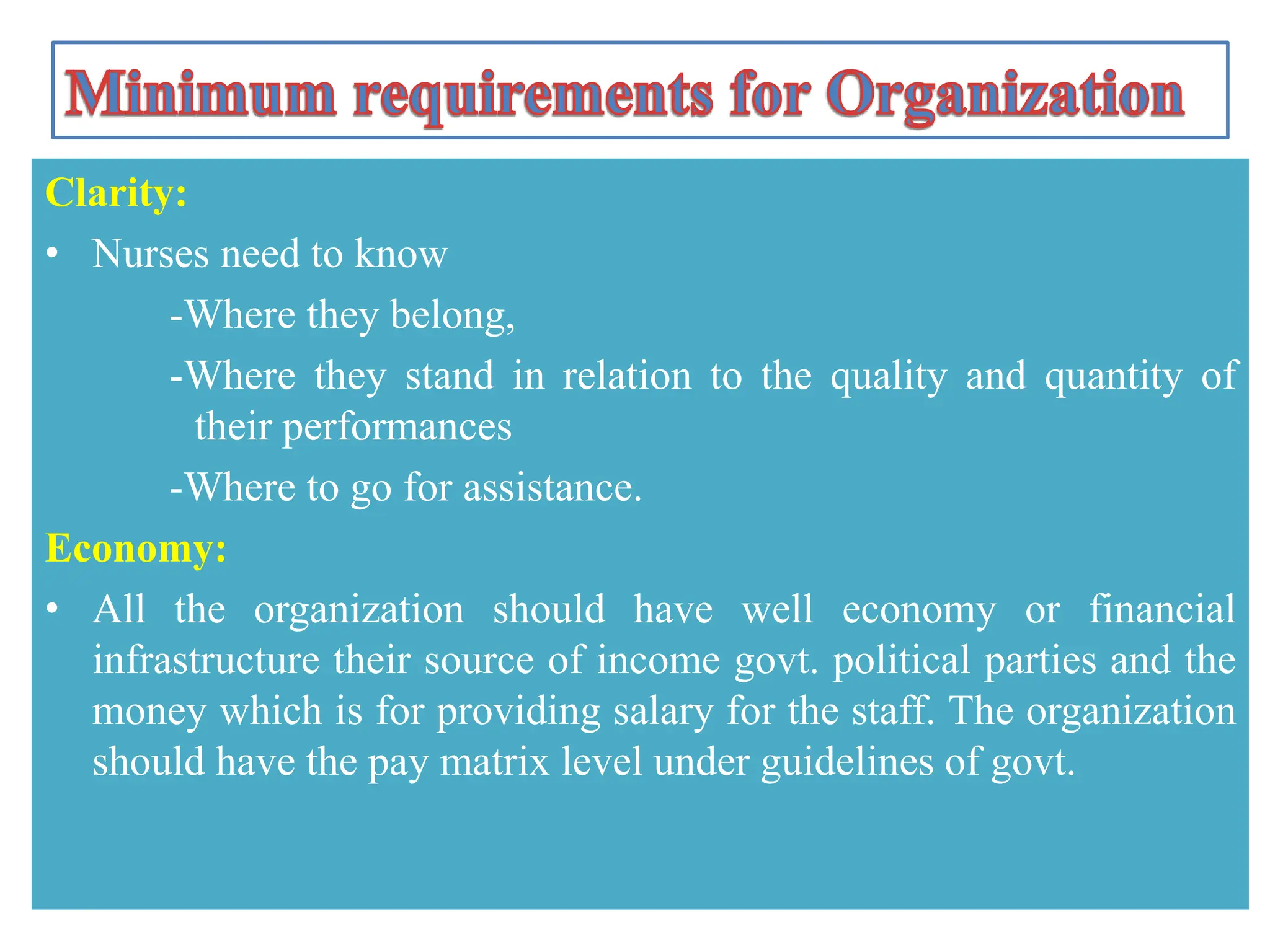 organizational structure in nursing managements | PPTX