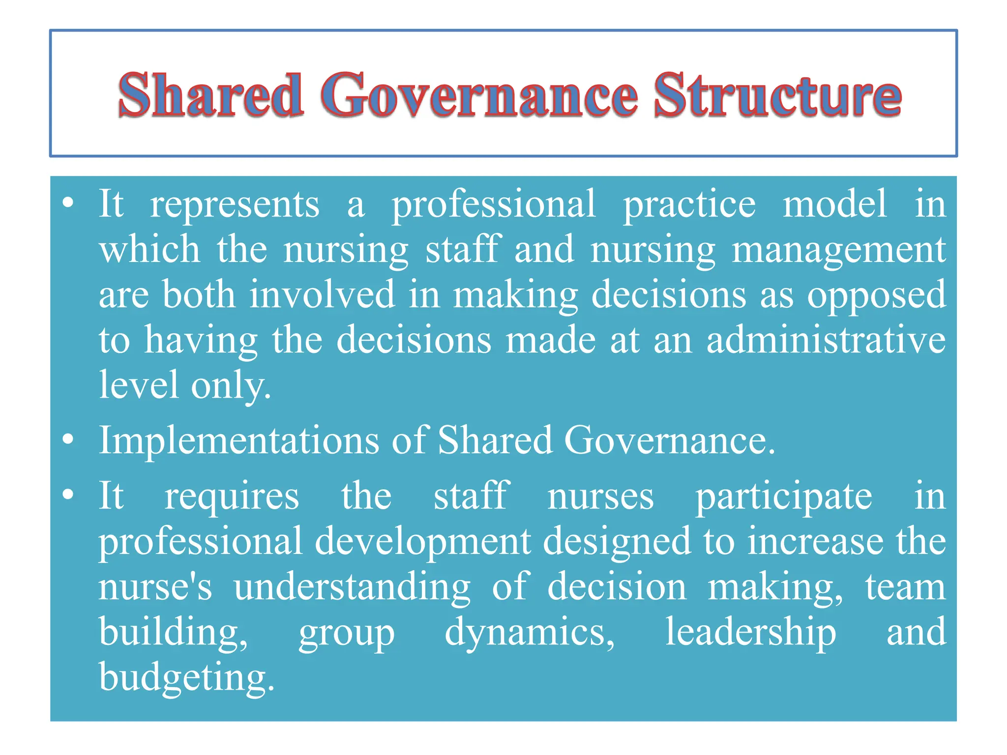 organizational structure in nursing managements | PPTX