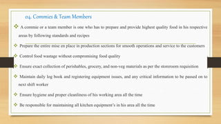 Organizational structure in kitchen | PPTX