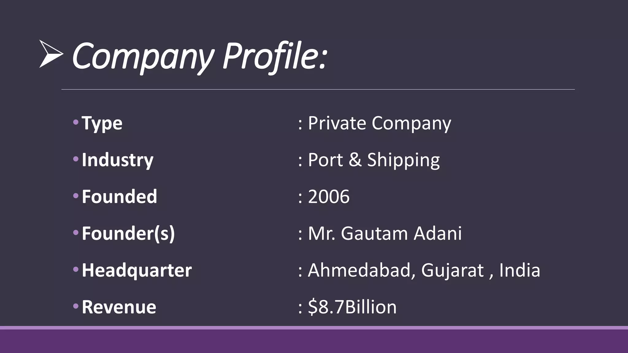 Organizational structure of Adani | PPTX