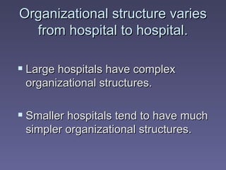 Organizational structure of_a_hospital | PPT