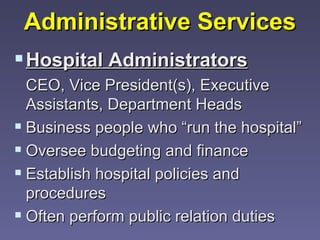Organizational structure of_a_hospital | PPT