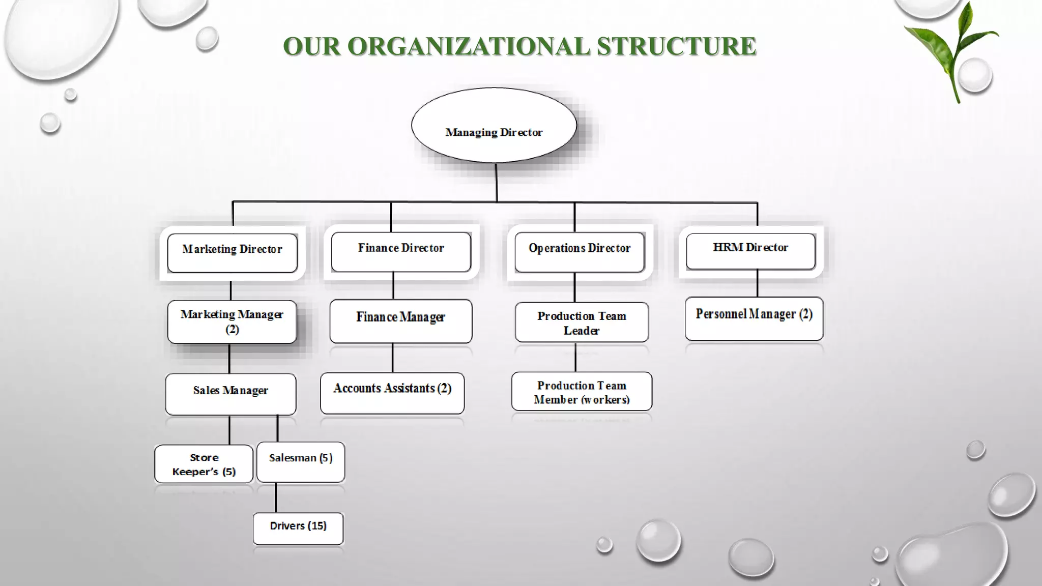 Organizational structure of a tea company | PPTX