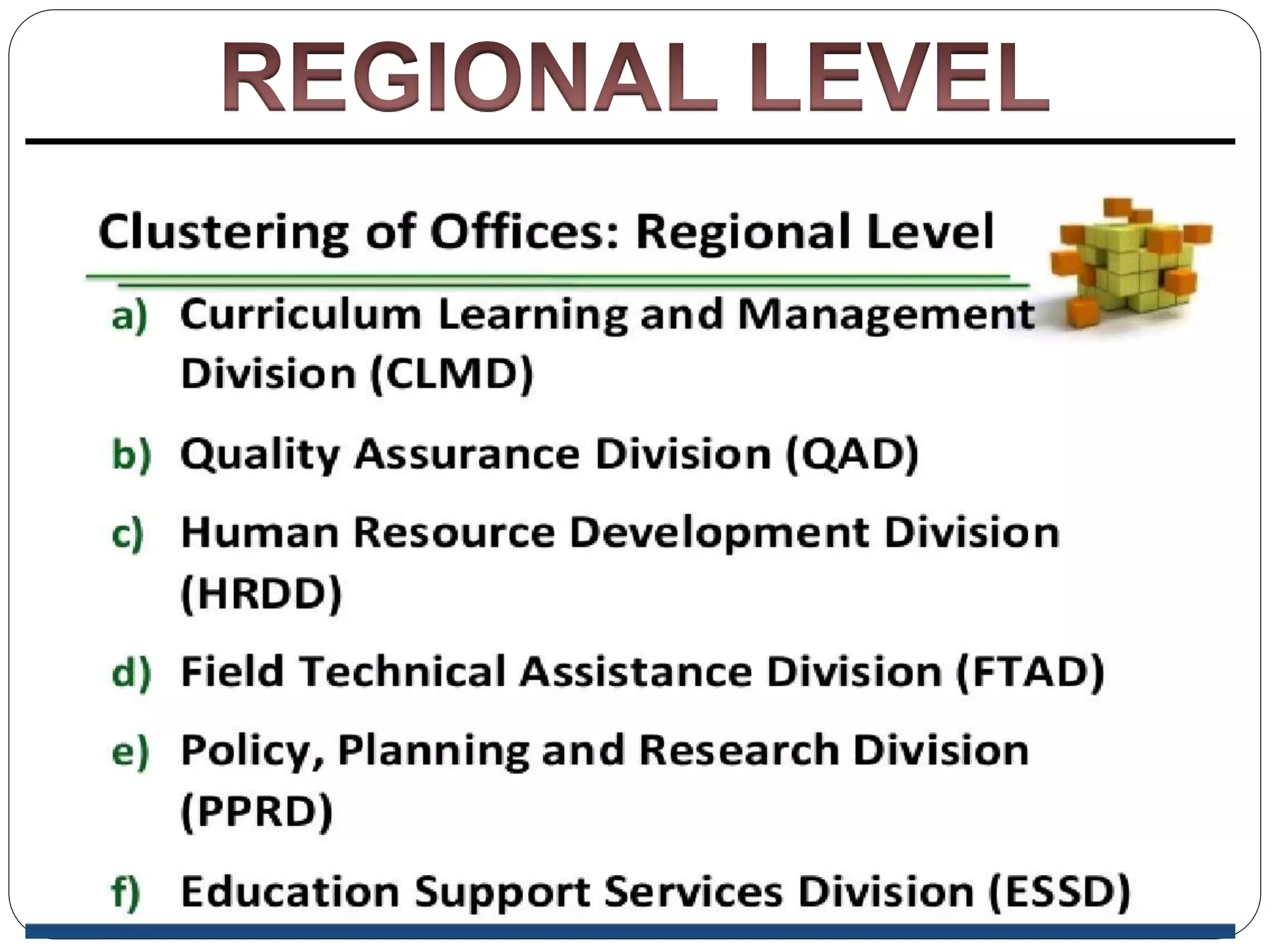 Organizational structure of education | PPTX