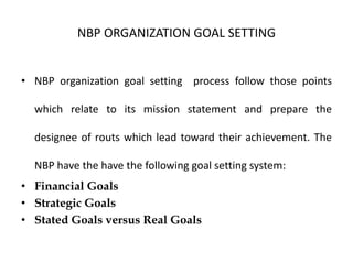 Organizational structure of nbp | PPTX