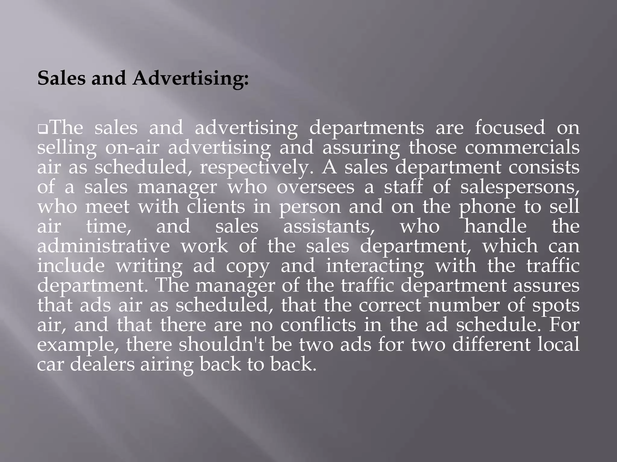 Organizational Structure of Television | PPTX