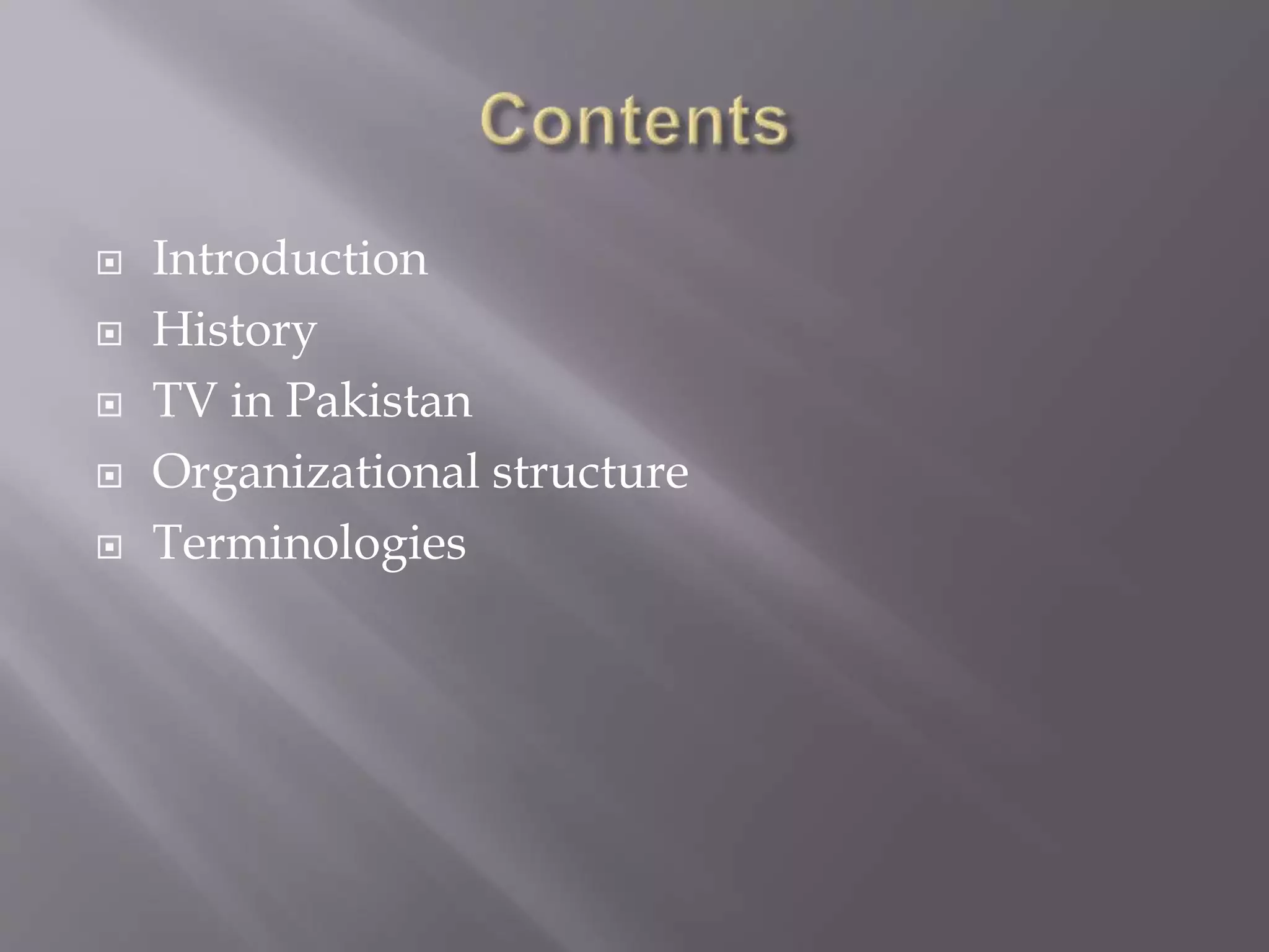 Organizational Structure of Television | PPTX