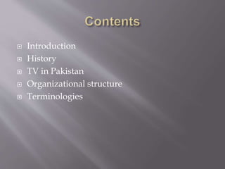 Organizational Structure of Television | PPTX