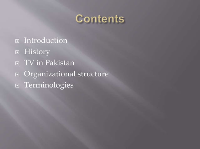 Organizational Structure of Television | PPTX