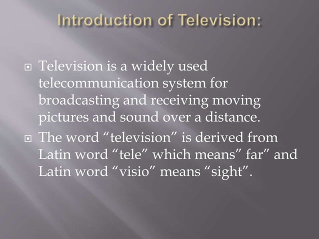 Organizational Structure of Television | PPTX
