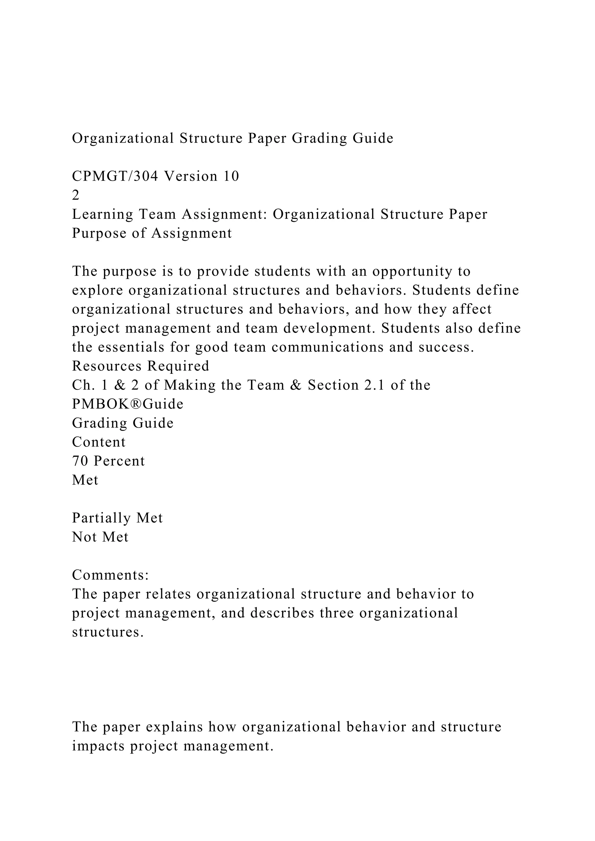 Organizational Structure Paper Grading GuideCPMGT304 Versio.docx
