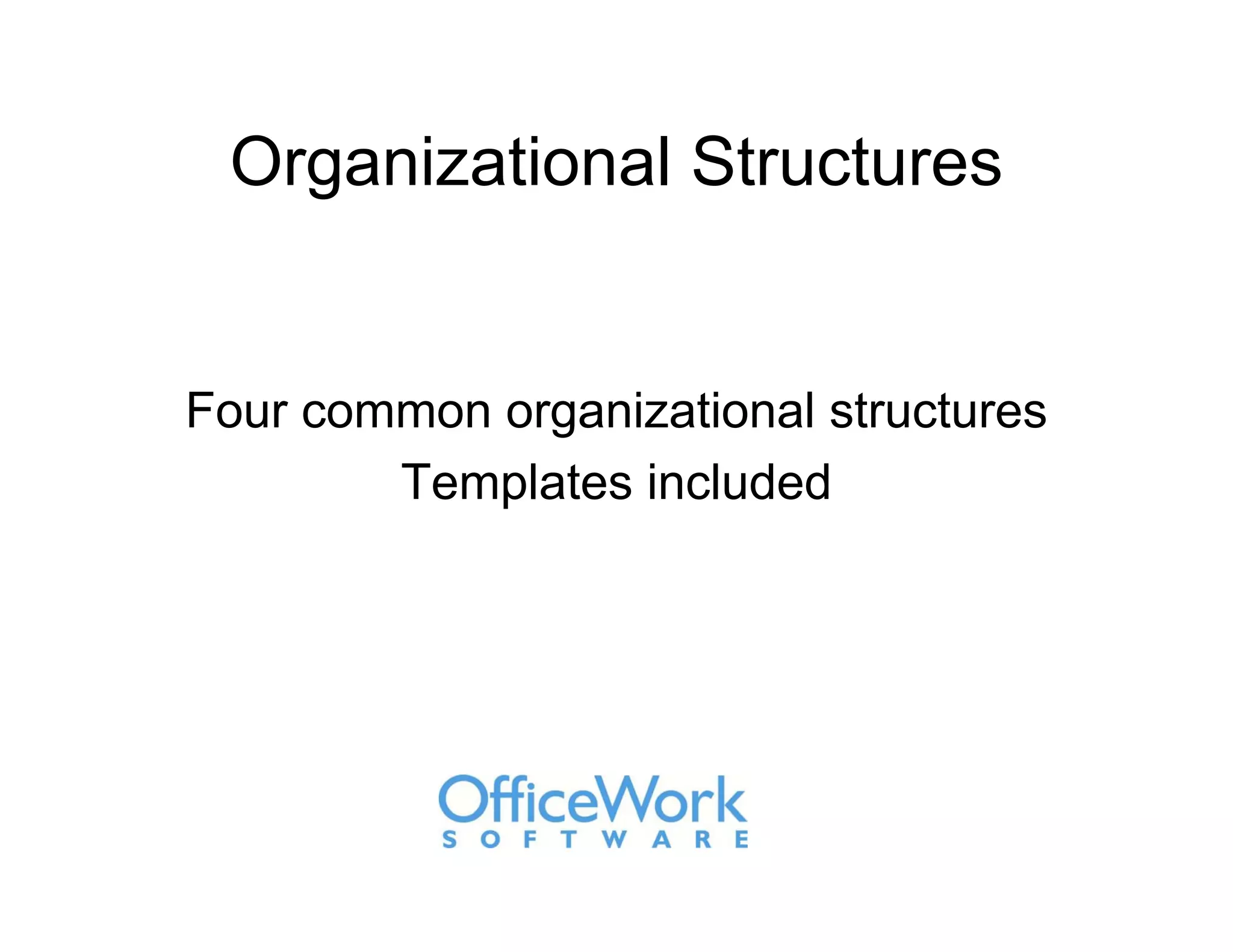 Common organizational structures | PDF
